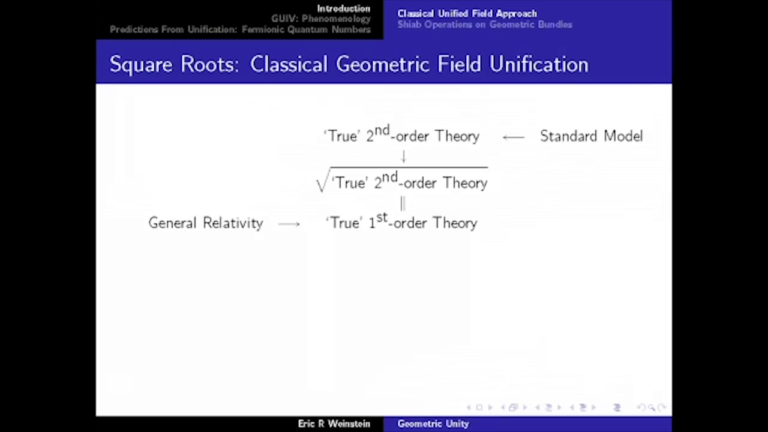 2013 Oxford Lecture – Geometric Unity
